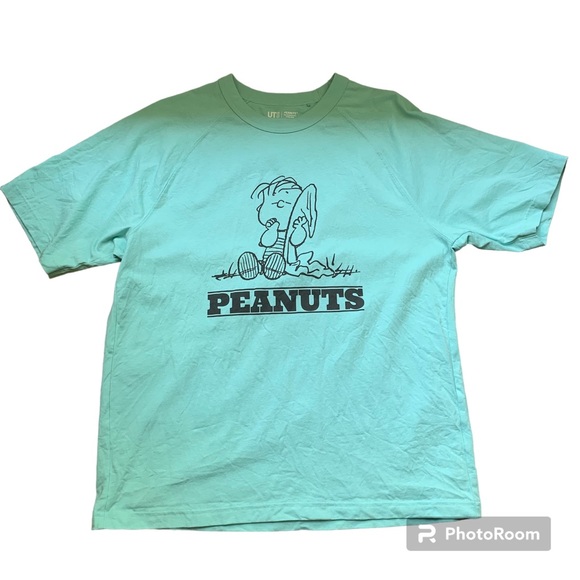 Uniqlo | Shirts | Uniqlo Retro Peanuts Linus Blanket Mint Green ...